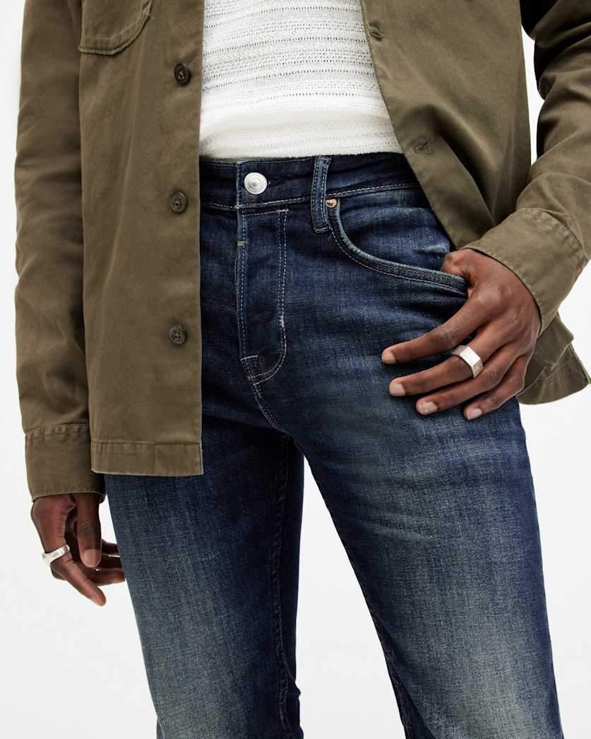 Cigarette Skinny Fit Stretch Denim Jeans Indigo | ALLSAINTS